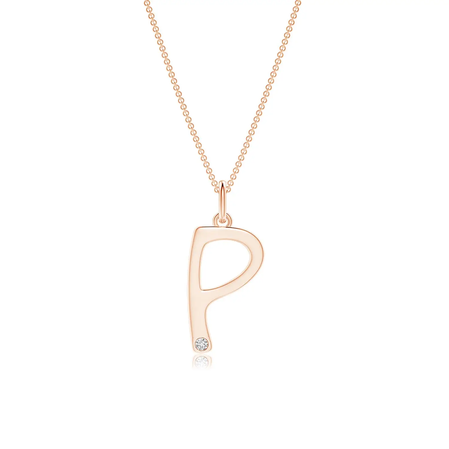 Gypsy Set Diamond Capital "P" Initial Pendant | Gypsy Set Diamond ...