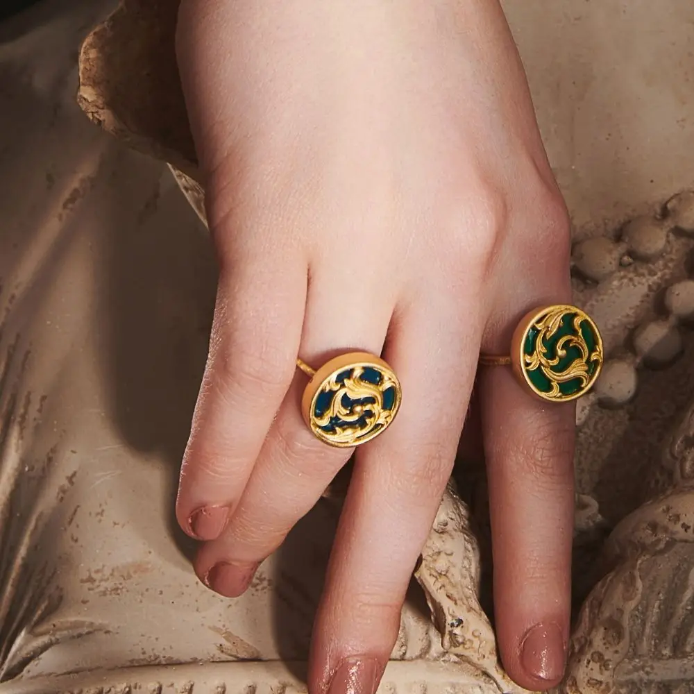 Rocialle Disc Ring | Green Rocialle Disc Ring · Eternz