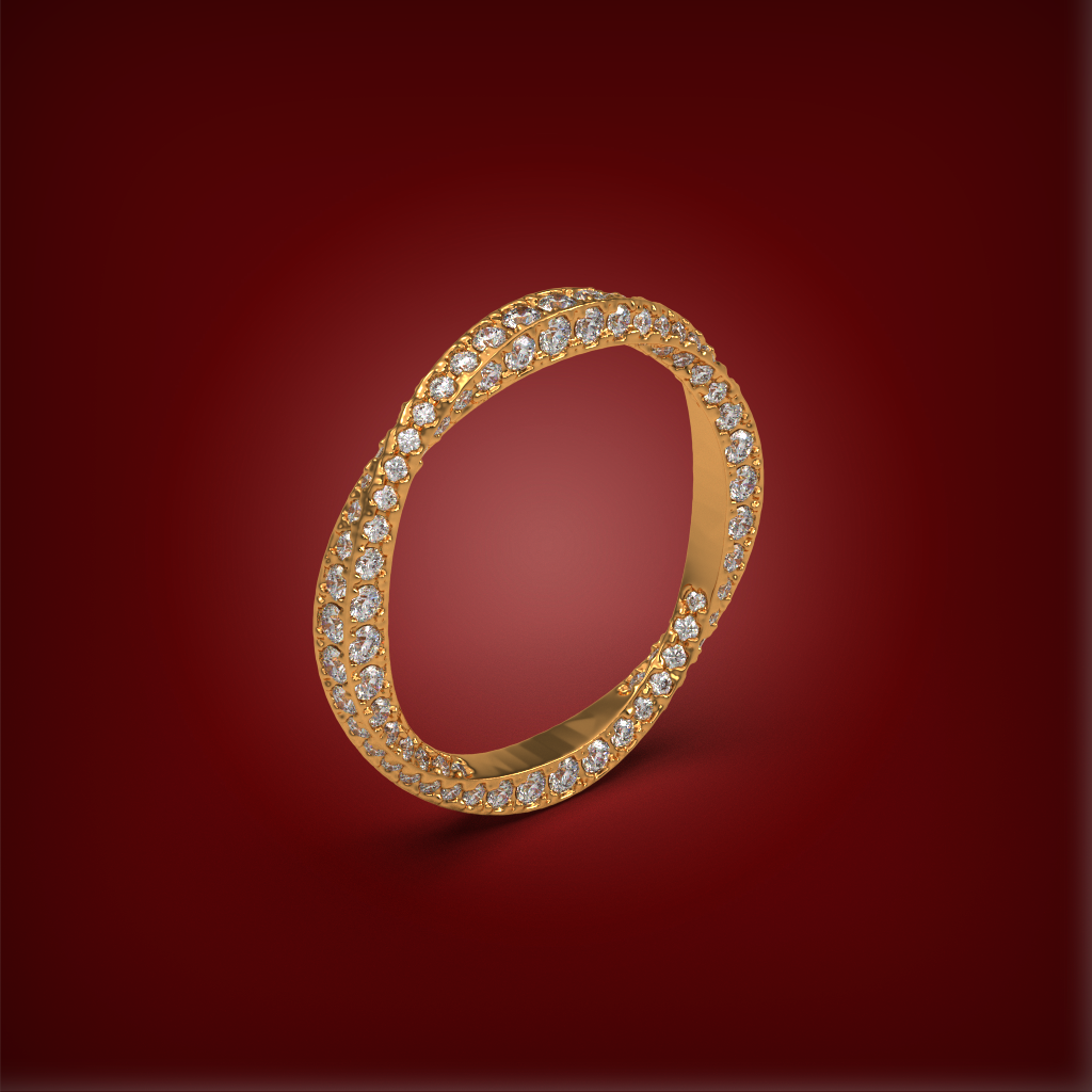 Infinity Pavã© Twist Ring | 925 Sterling Silver | Infinity Pavé Twist Ring | 925 Sterling Silver ...