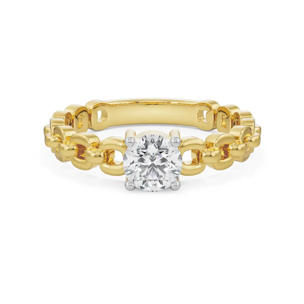 Chain Solitaire Diamond Ring | Chain Solitaire Diamond Ring · Eternz