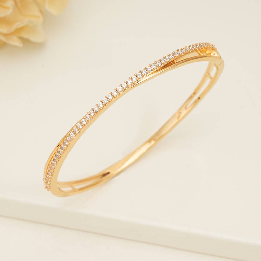 Amazing Single Line Cz Diamond Bangle Set For Women | Amazing Single ...