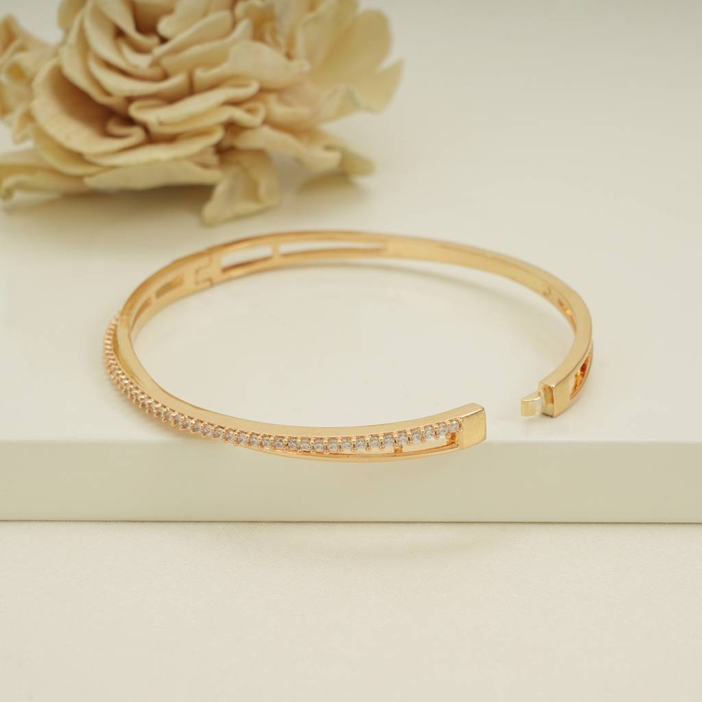 Amazing Single Line Cz Diamond Bangle Set For Women | Amazing Single ...