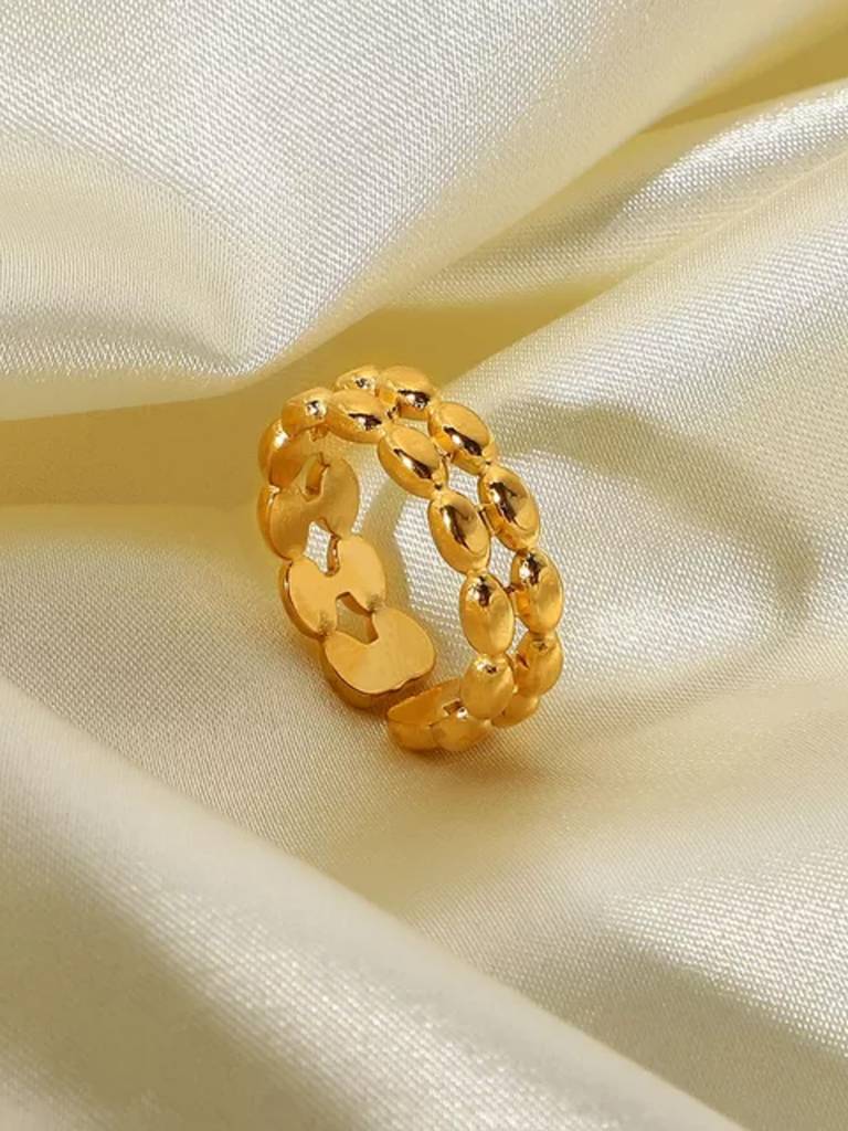 Double Dotted Line Ring | Double Dotted Line Ring · Eternz