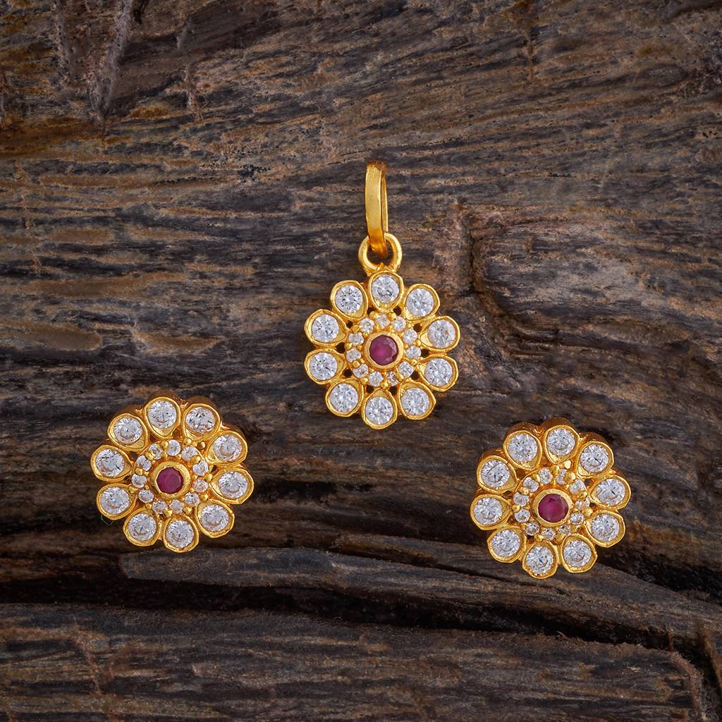 Kushal S Fashion Jewellery Gold Plated Ethnic 92.5 Pure Silver Temple Pendant Set 178549 Kushal S Fashion Jewellery Gold Plated Ethnic 92.5 Pure Silver Temple Eternz