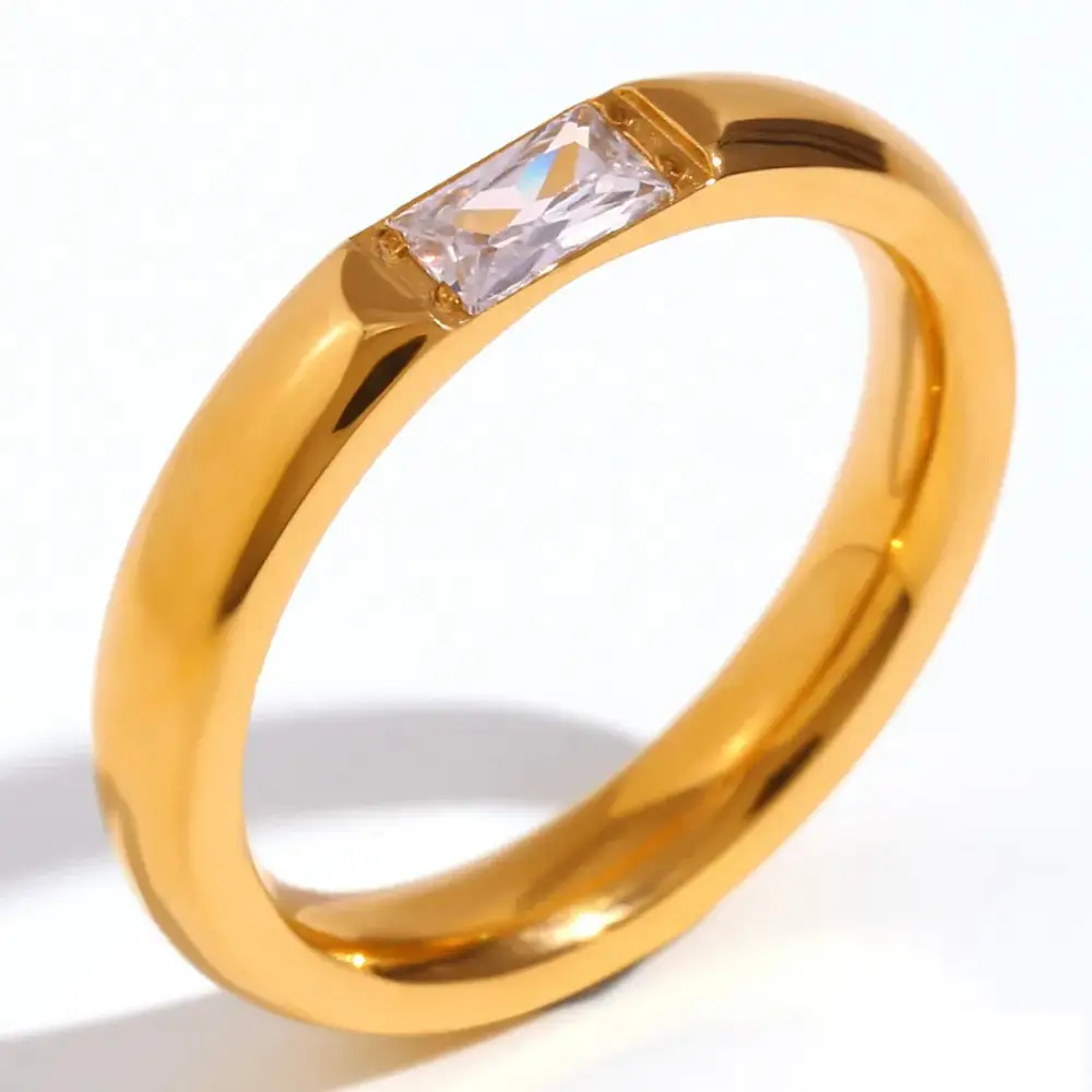 Stainless Steel Zircon Ring, Grace | Stainless Steel Zircon Ring, Grace ...