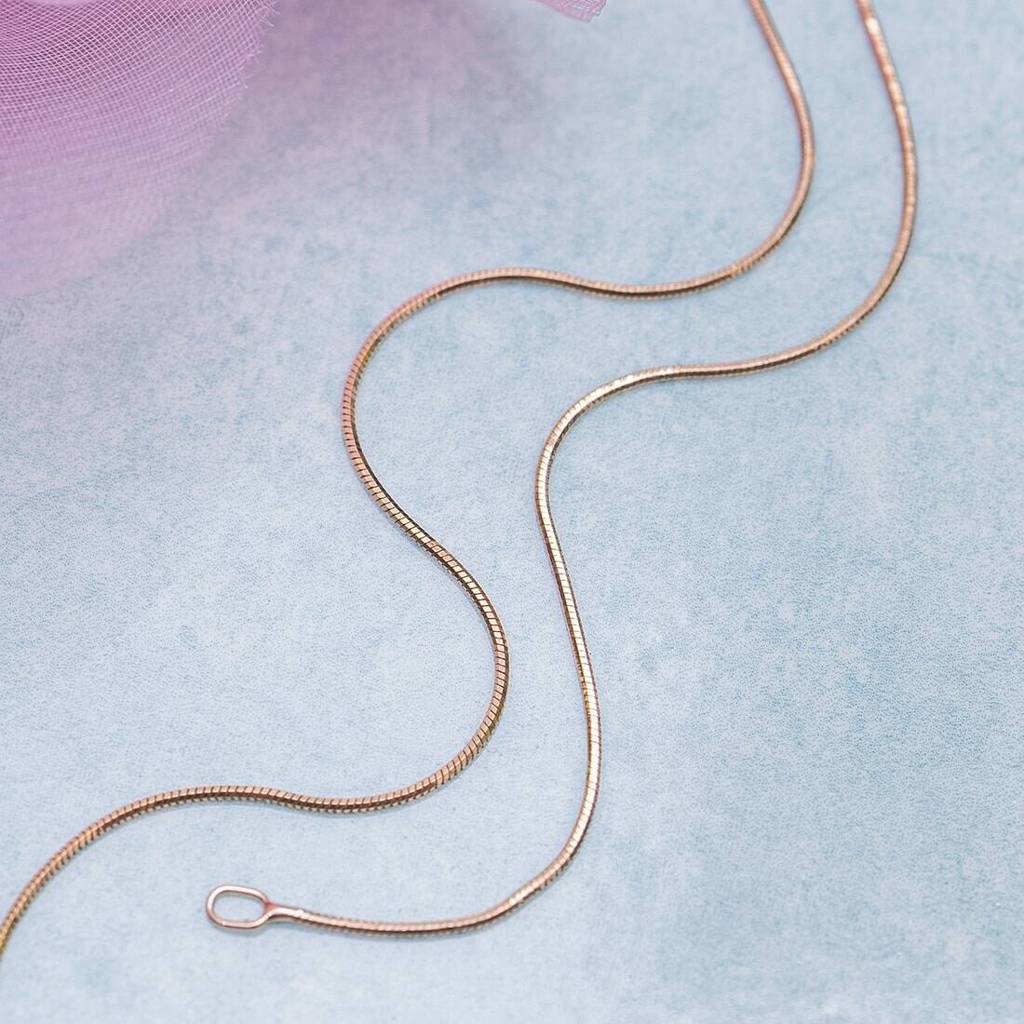 Minimal Snake Chain 925 Sterling Silver Anklet In Rose Gold | Minimal Snake Chain 925 Sterling ...