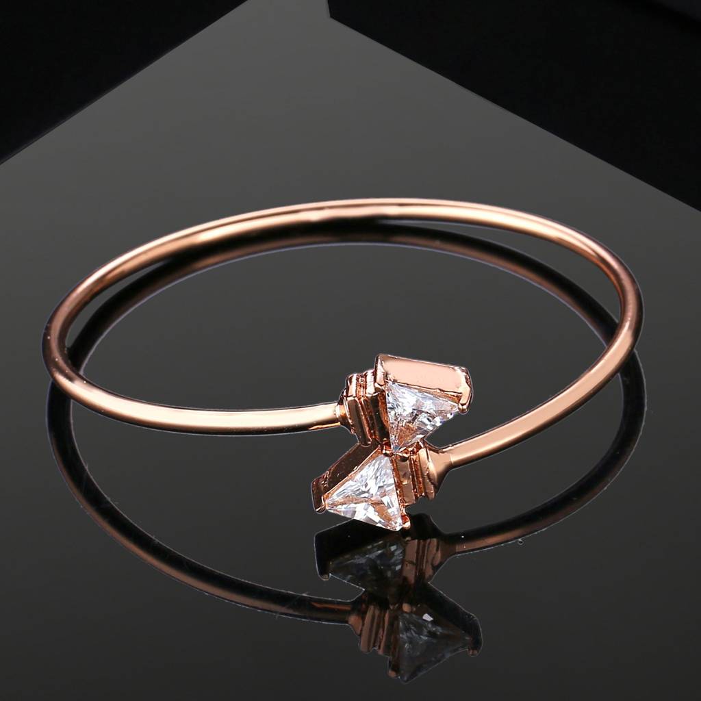 Estele Rose Gold Plated Dazzling Bracelet With Crystals For Women ...