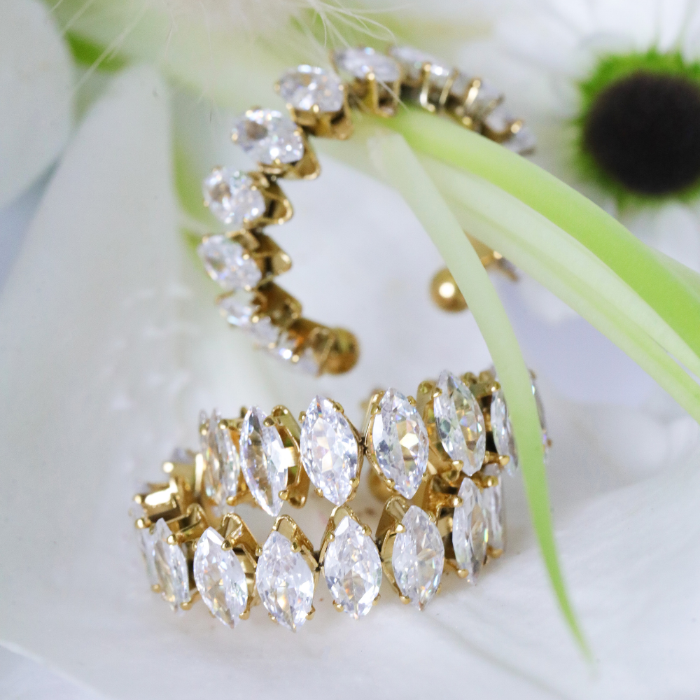 Adjustable White Crystal Ring, Victoria | Adjustable White Crystal Ring ...