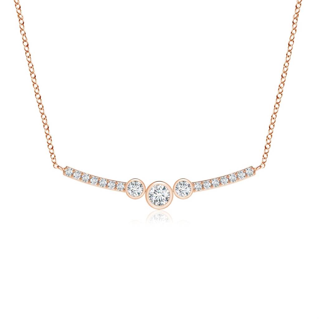 Three Stone Bezel-Set Diamond Curved Bar Pendant | Three Stone Bezel ...
