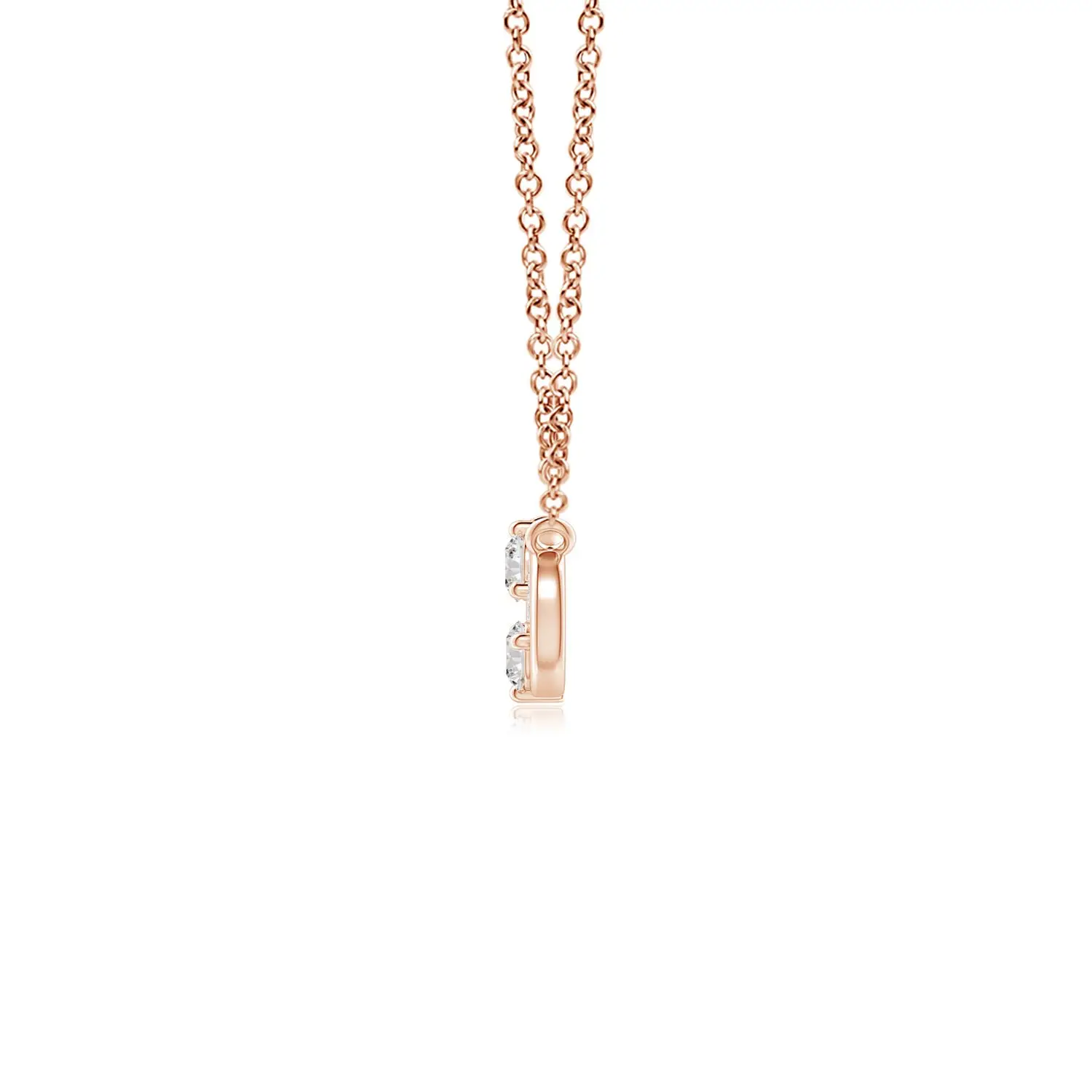 Sideways Infinity Two Stone Diamond Necklace | Sideways Infinity Two ...