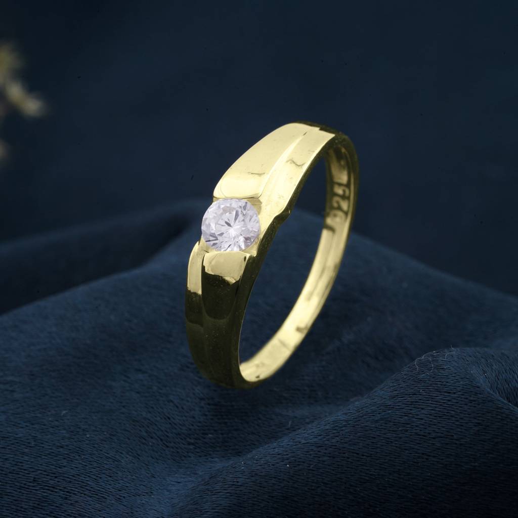 Golden Classic Solitaire Men'S Ring | Golden Classic Solitaire Men's ...