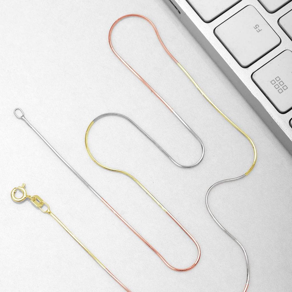 Triple Tone Serpent 925 Sterling Silver Snake Chain | Triple Tone ...