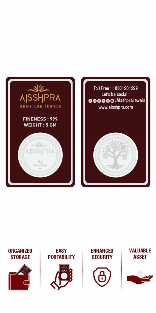 5G 999 Pure Silver Coin | 5G 999 Pure Silver Coin · Eternz