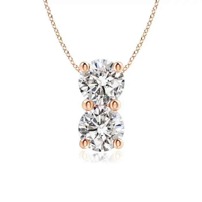 Classic Two Stone Diamond Pendant | Classic Two Stone Diamond Pendant ...