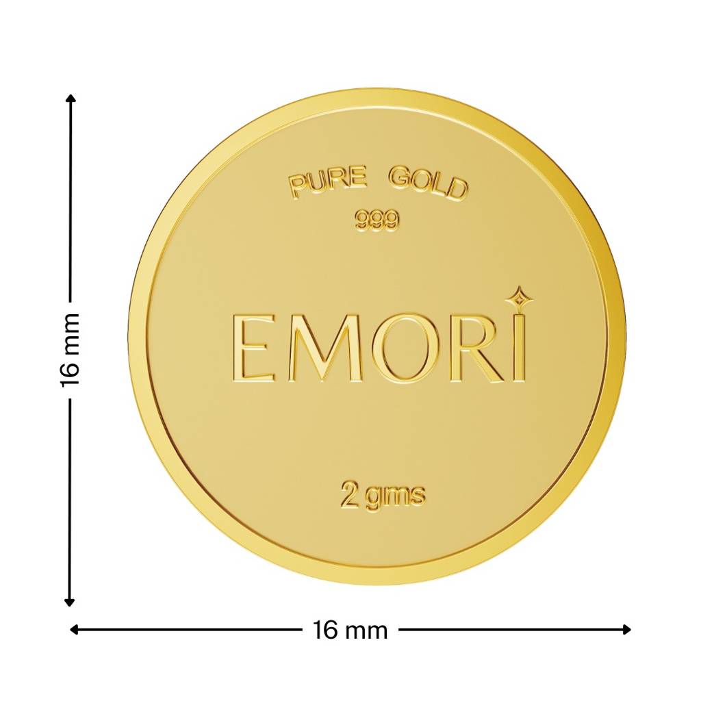 24Kt (999) 2 Gm+ 2 Gm Yellow Gold Coin | 24Kt (999) 2 Gm+ 2 Gm Yellow ...