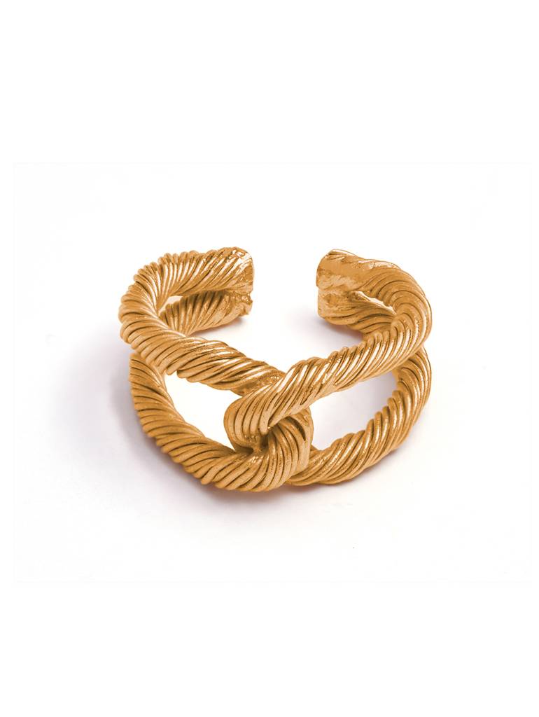 Golden Threaded Interlocked Ring | Golden Threaded Interlocked Ring ...