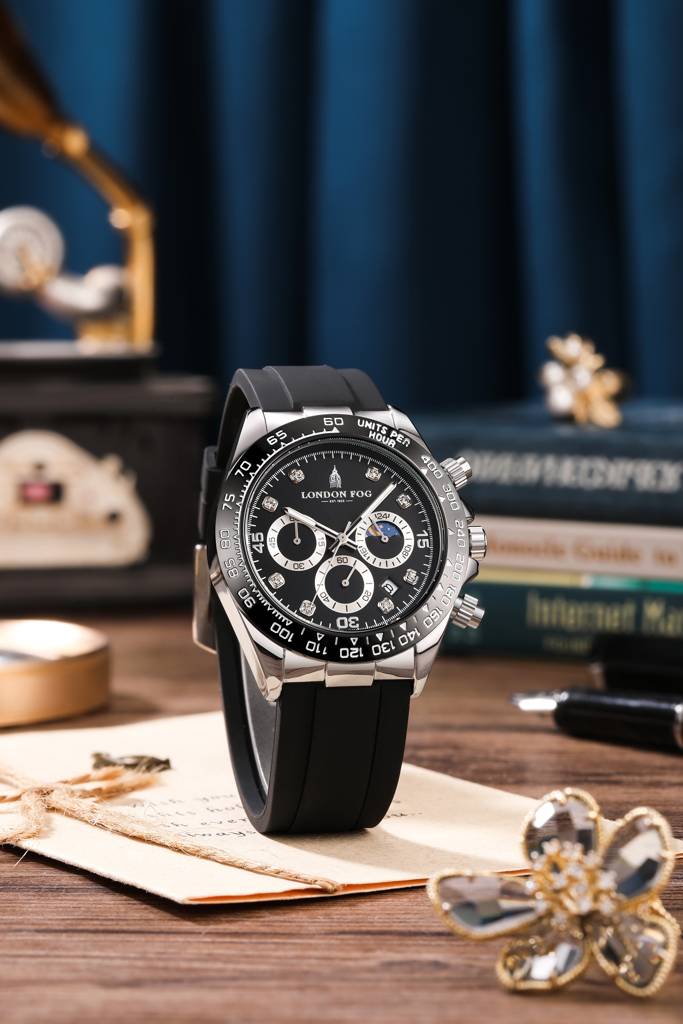 London Fog Bond Collection Analog Quartz Watch For Men With Silicone ...
