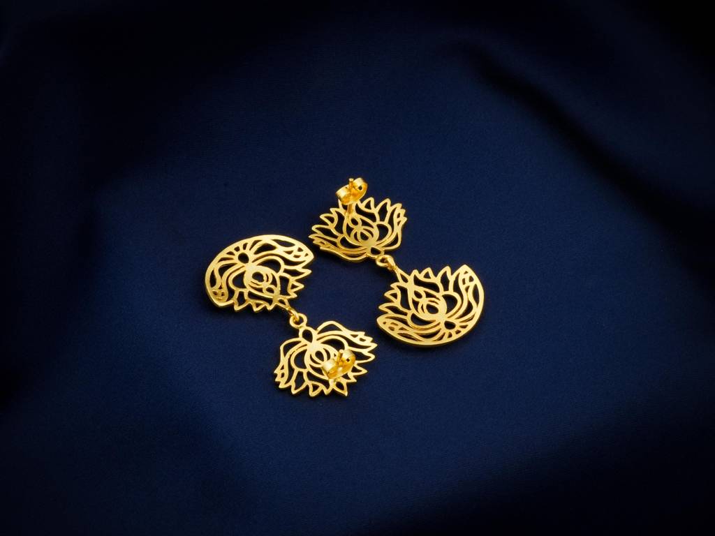 Lotus Blossom Filigree Earrings | Lotus Blossom Filigree Earrings · Eternz