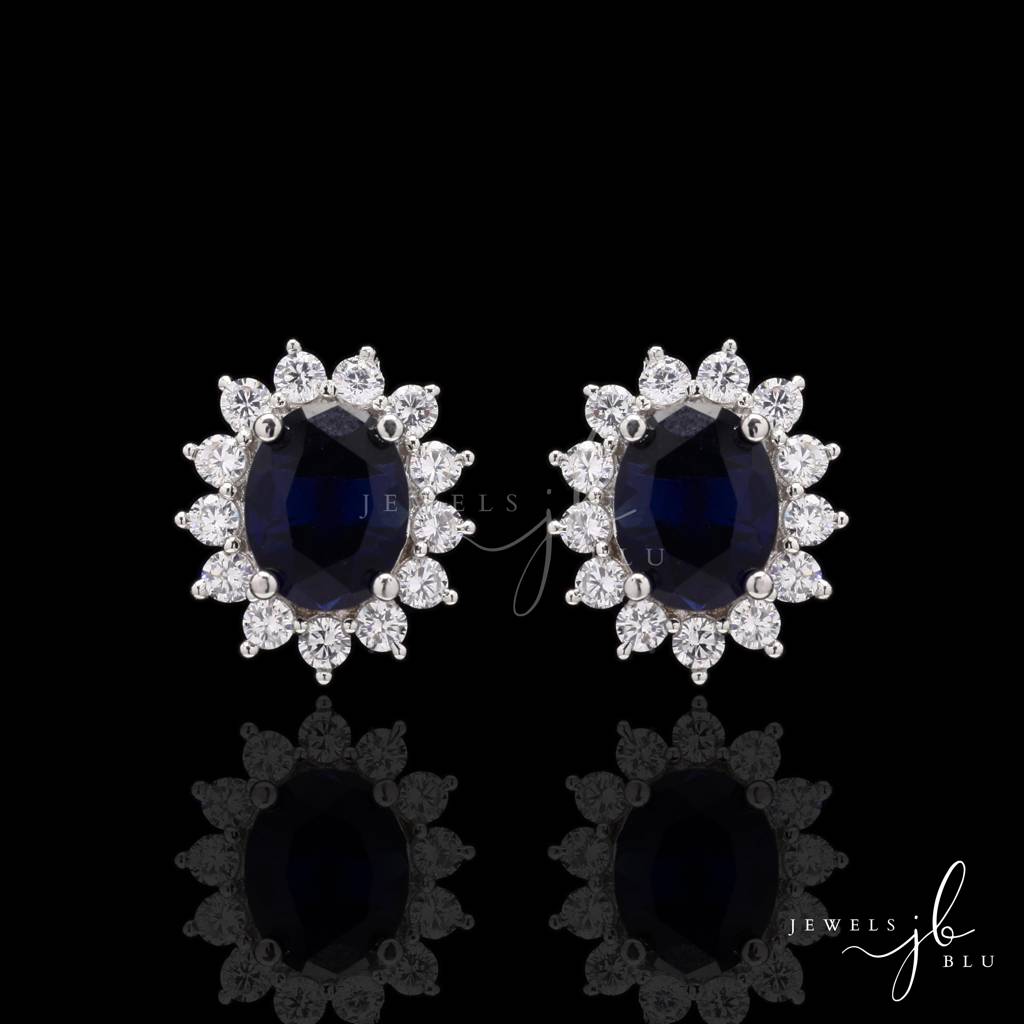 Blue Firoza American Diamond Pendant Set | Blue Firoza American Diamond ...