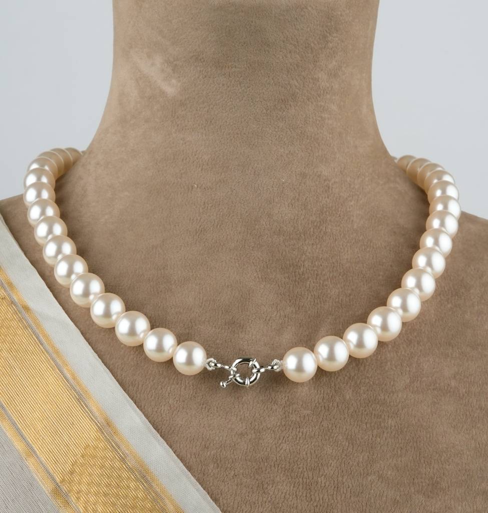 Linen Coloured Pearls Necklace Set | Linen Coloured Pearls Necklace Set ...
