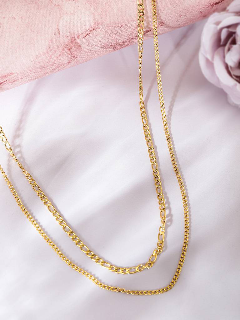 Double Layer Statement Chain Necklace | Double Layer Statement Chain ...