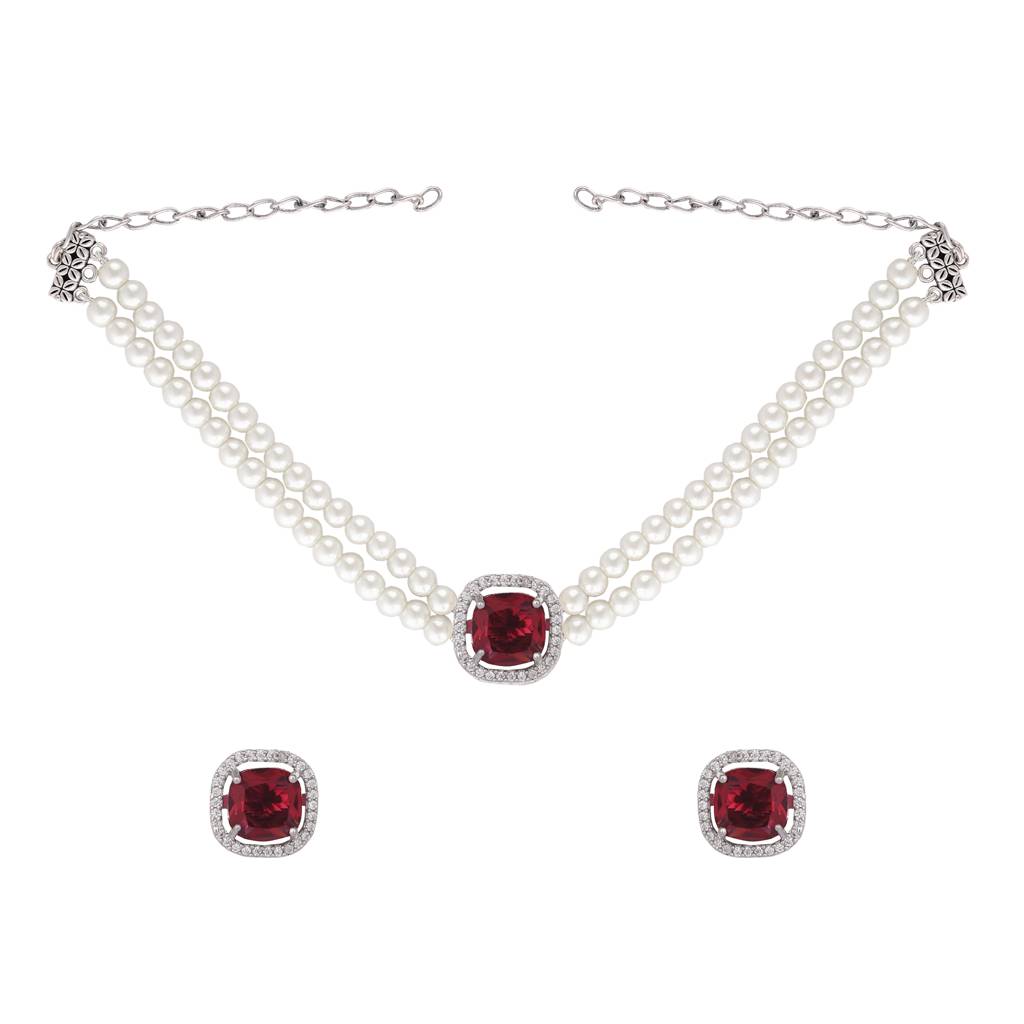 Ruby Elegance Pearl Choker | Ruby Elegance Pearl Choker · Eternz