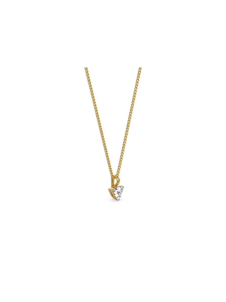 2 Ct Trillion Pendant Gold | Authentic & Certified Lab Diamonds | 2 Ct ...
