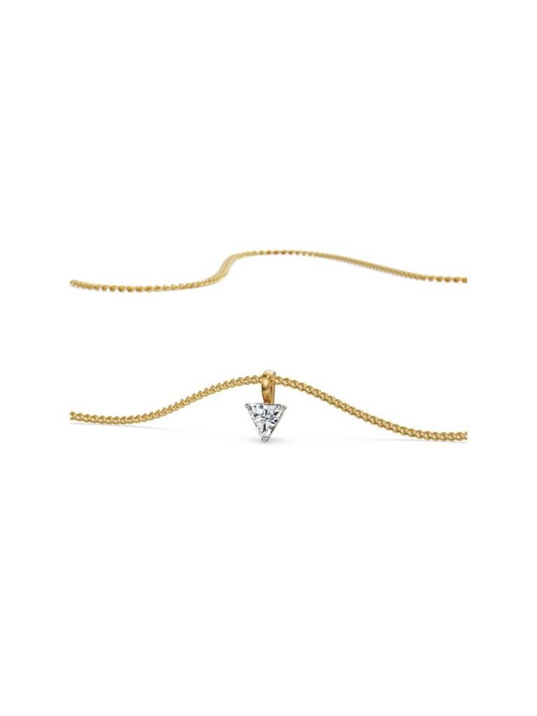2 Ct Trillion Pendant Gold | Authentic & Certified Lab Diamonds | 2 Ct ...