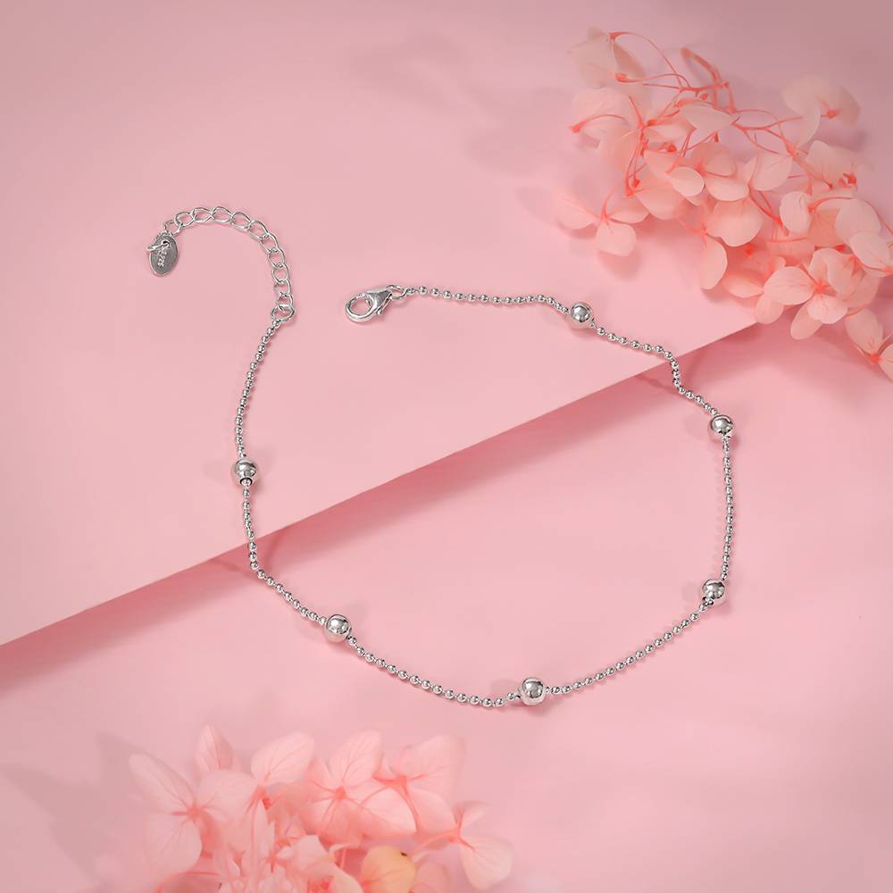 925 Silver Beaded Beauty Anklet | 925 Silver Beaded Beauty Anklet · Eternz