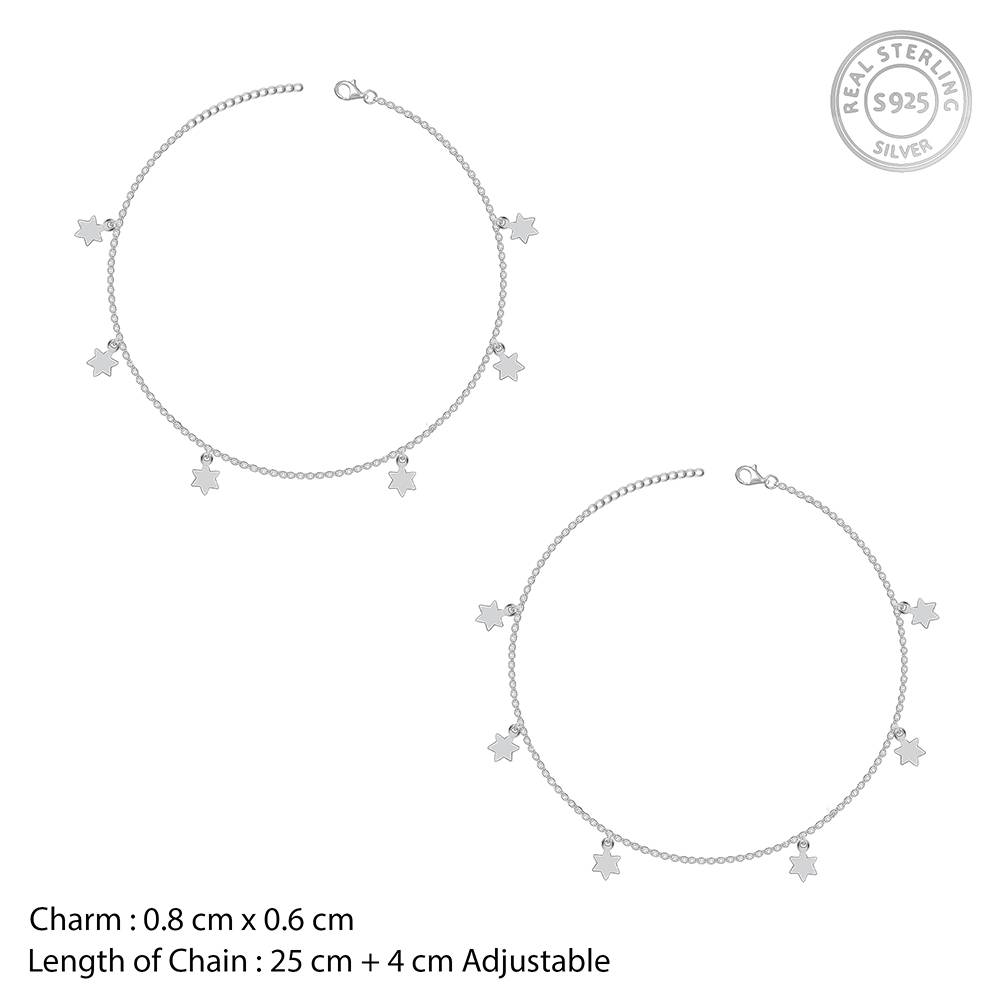 925 Silver Star Moment Anklet | 925 Silver Star Moment Anklet · Eternz