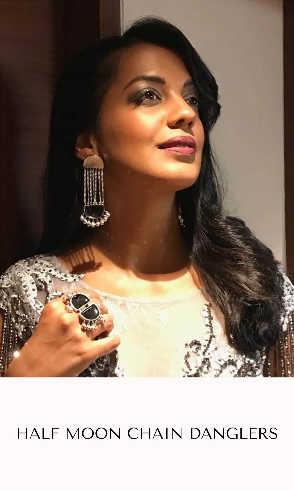 Half Moon Chain Danglers | Half Moon Chain Danglers · Eternz