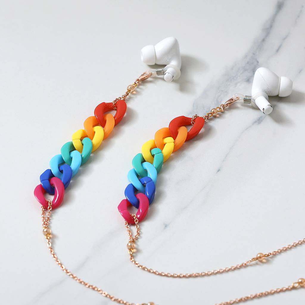 Crayon Multi Color Spectacles/Air Pods Chain | Crayon Multi Color ...