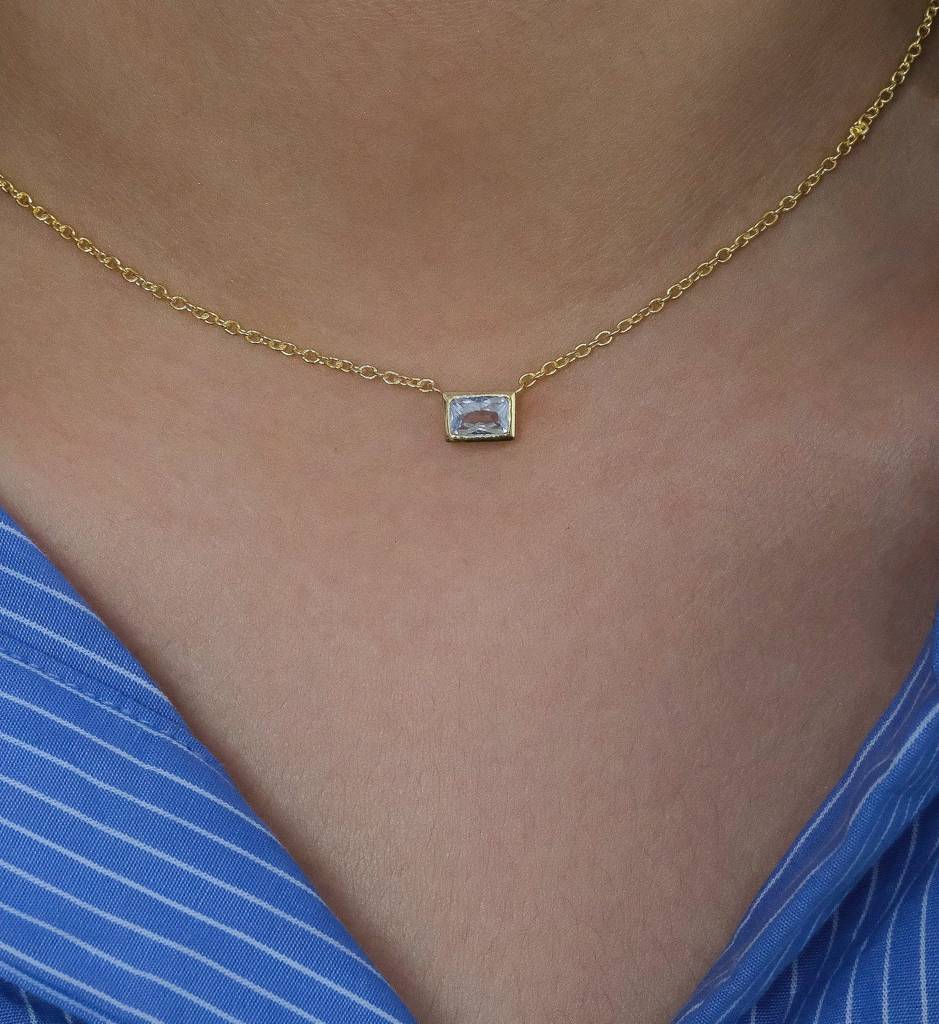 Rectangular Diamond Necklace | Rectangular Diamond Necklace · Eternz
