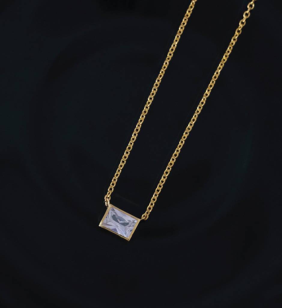 Rectangular Diamond Necklace | Rectangular Diamond Necklace · Eternz