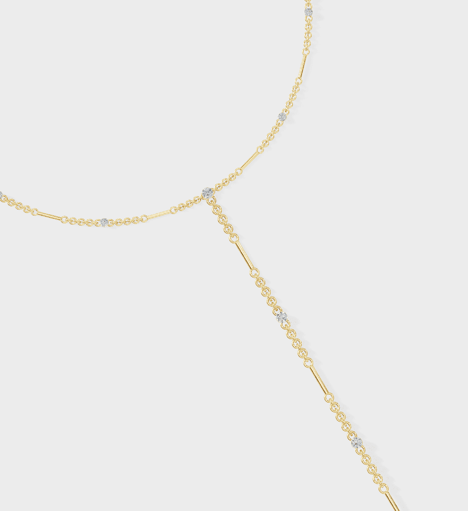 Diamond Chain Lariat Necklace | Diamond Chain Lariat Necklace · Eternz