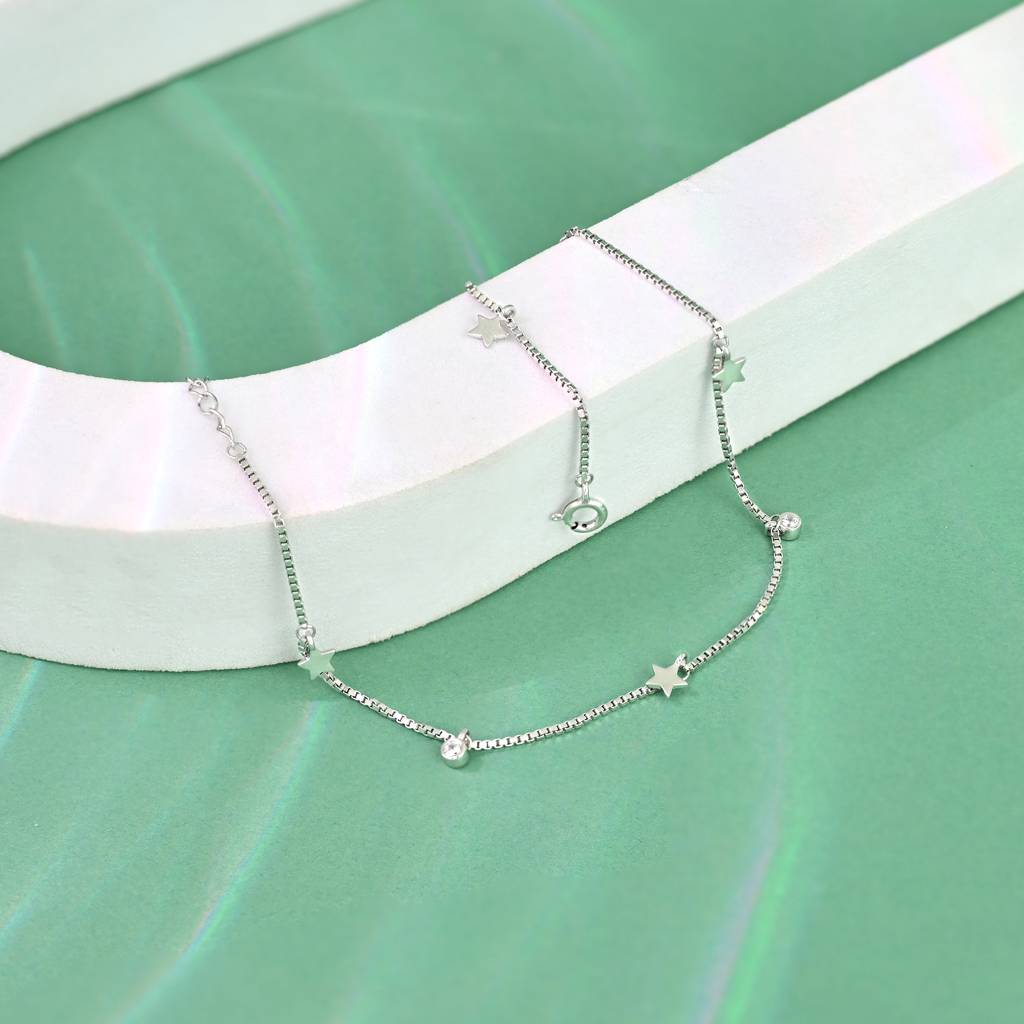 Minimal Star Silver Anklet | Minimal Star Silver Anklet · Eternz