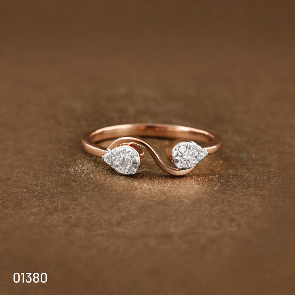 Dual Halo Diamond Ring In 14K Gold | Lab Grown Diamond Ring for Women | 14K Gold | Liana Jewels ...