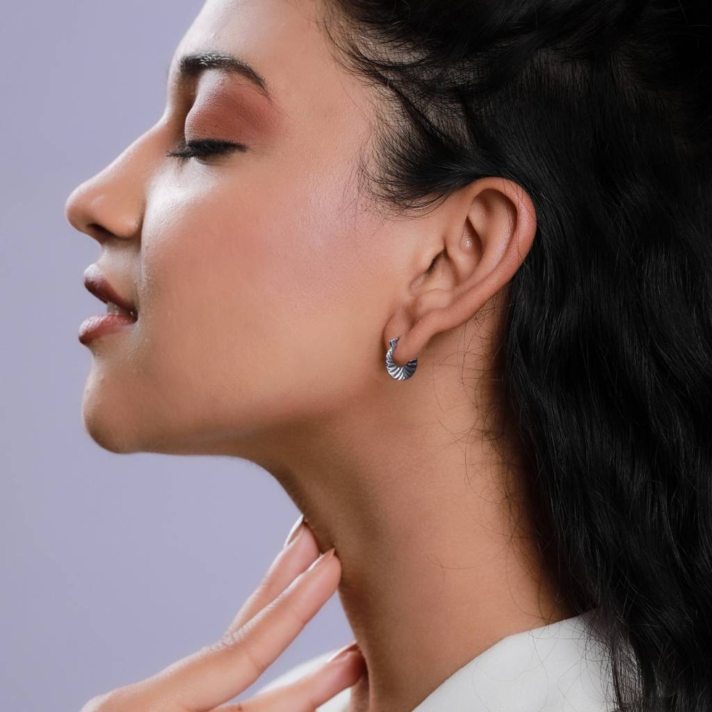 Oxidised Silver Bold Hoop Earrings | Oxidised Silver Bold Hoop Earrings · Eternz