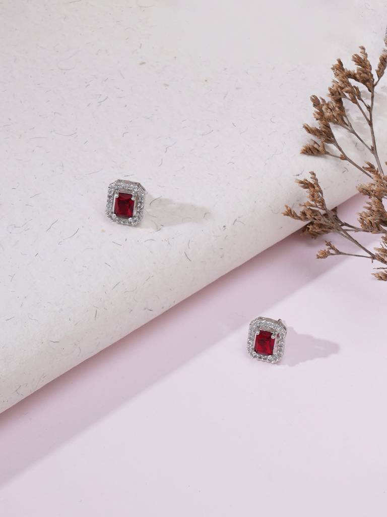 Ruby Red Stone Studs | Ruby Red Stone Studs · Eternz