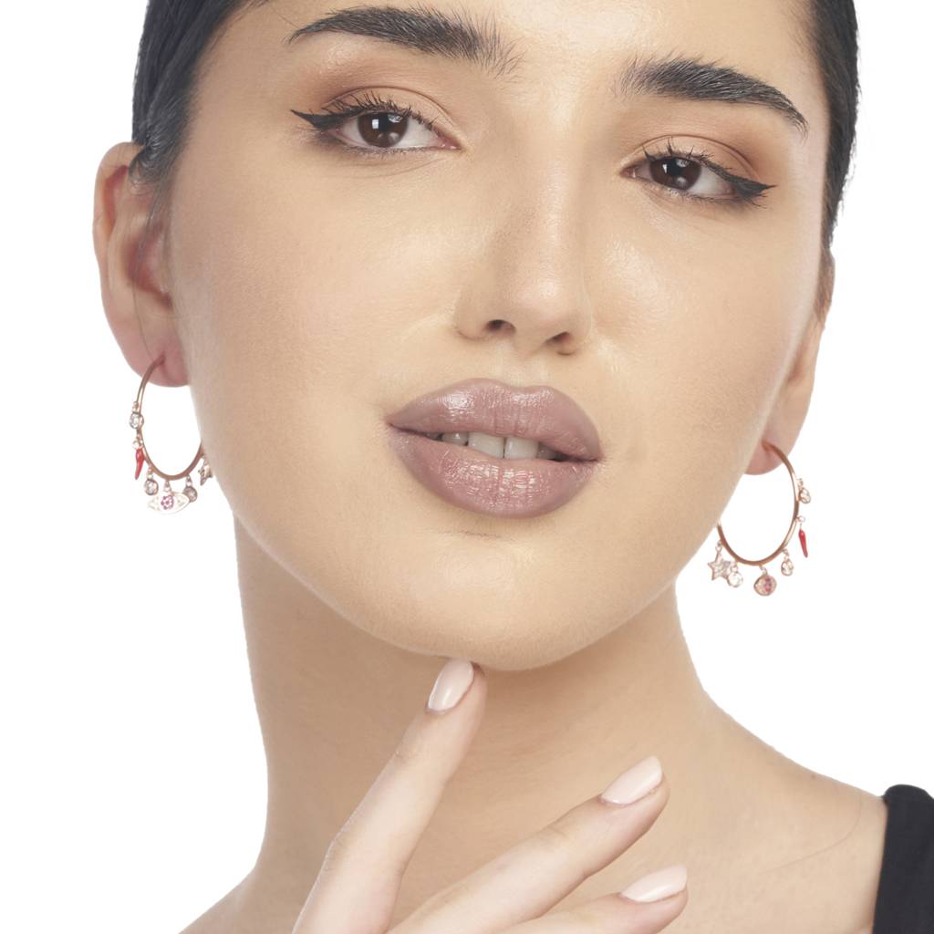 Celestial Gaze Hoops In Rosegold Color | Celestial Gaze Hoops In Rosegold Color · Eternz