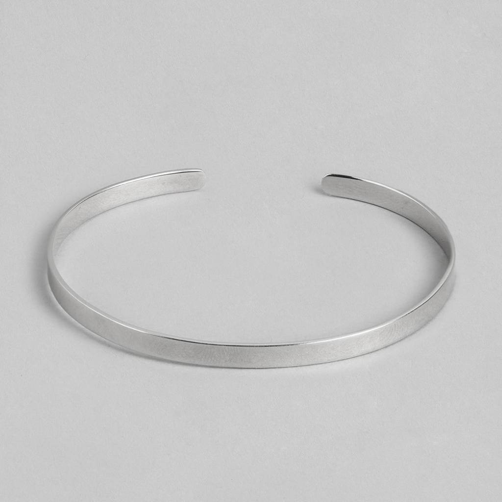 Solid Rhodium Plated 925 Sterling Silver Kada Bracelet | Solid Rhodium Plated 925 Sterling ...