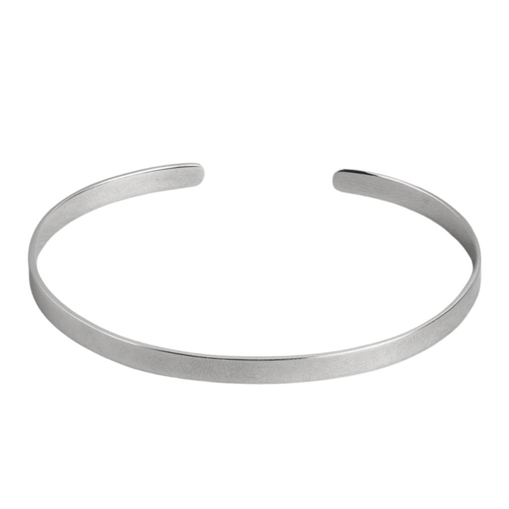 Solid Rhodium Plated 925 Sterling Silver Kada Bracelet | Solid Rhodium ...