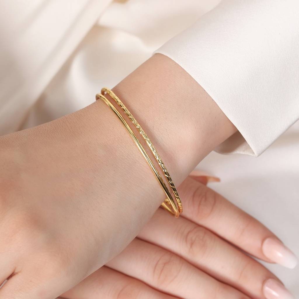 Double Circlegold Plated 925 Sterling Silver Wraparound Bracelet | Double Circlegold Plated 925 ...