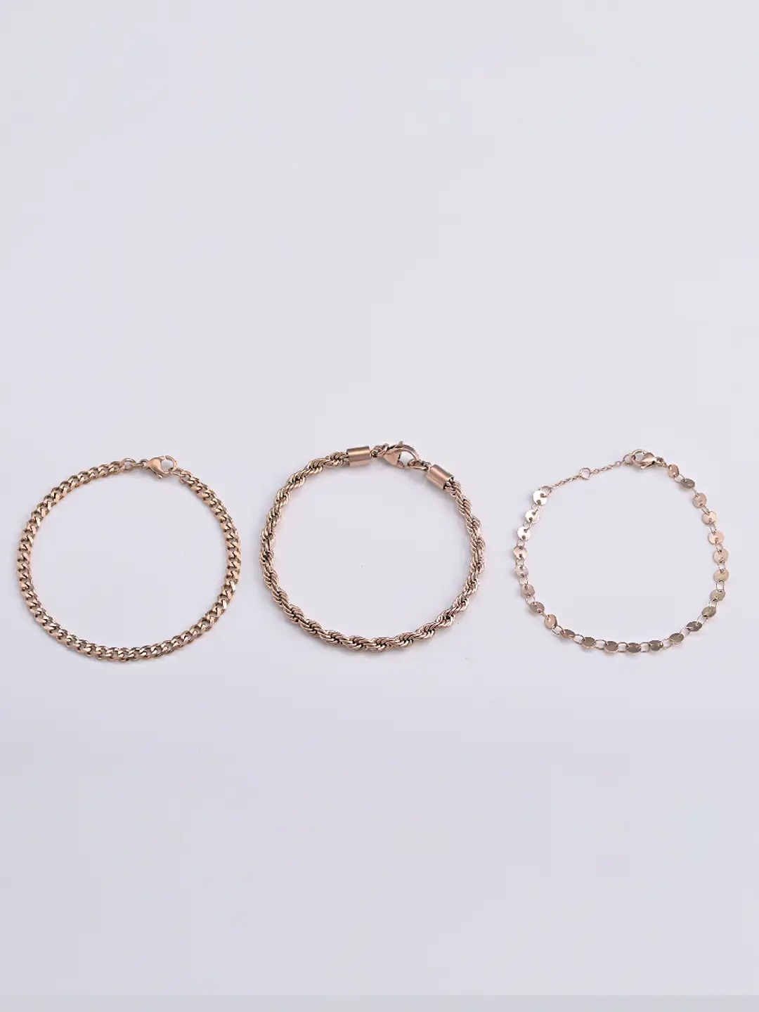 Stainless Steel Women'S Trio Of Chains Bracelet | Stainless Steel Women ...