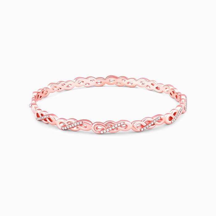 Giva 925 Silver Rose Gold Sparkle In Grace Bangle | Giva 925 Silver ...