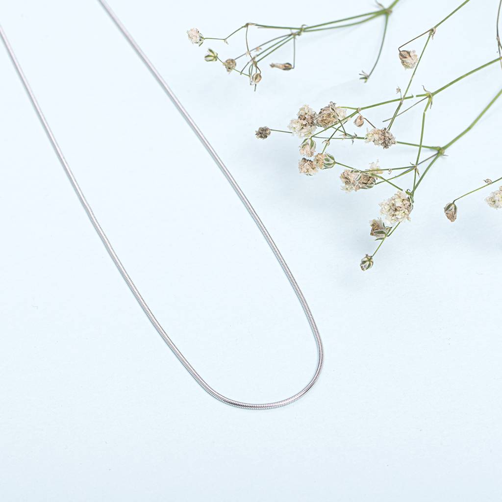 Minimalistic Rhodium Plated 925 Sterling Silver Chain | Minimalistic ...