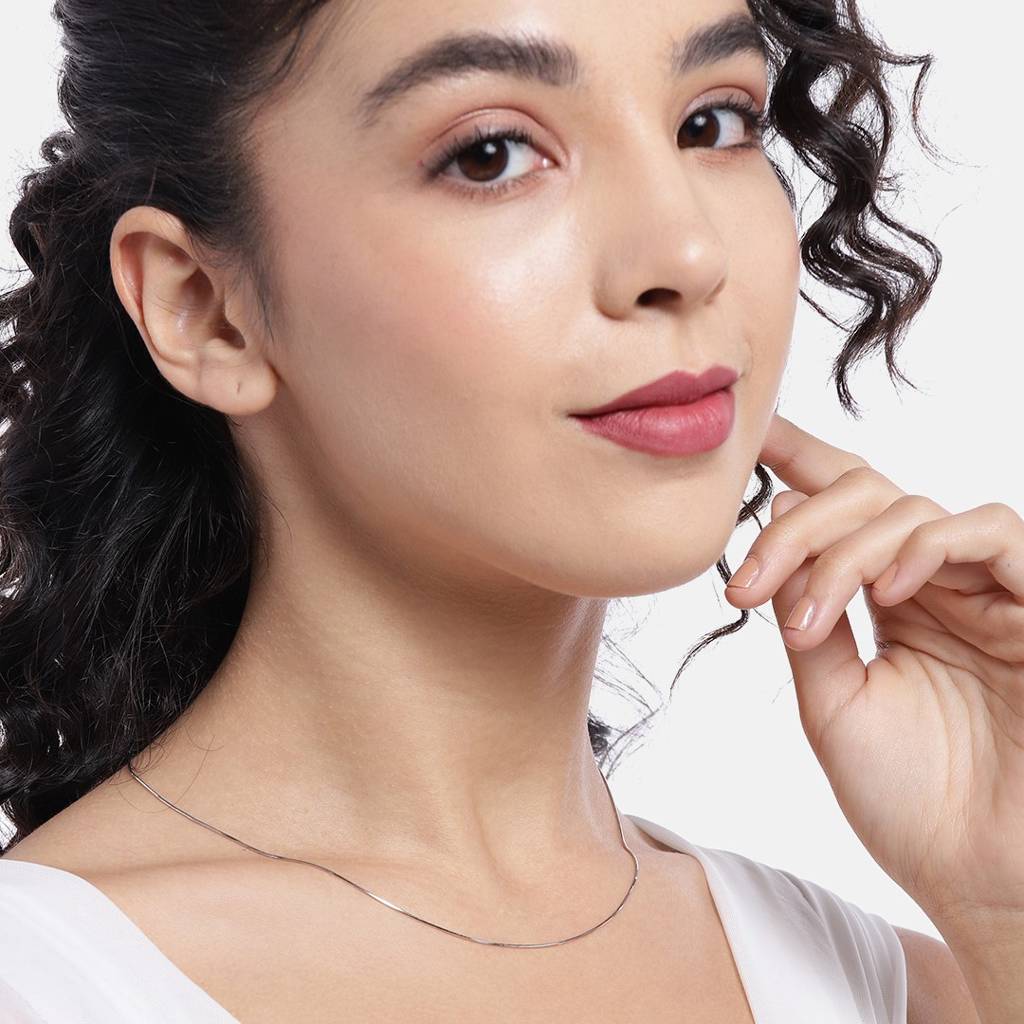 Minimalistic Rhodium Plated 925 Sterling Silver Chain | Minimalistic ...