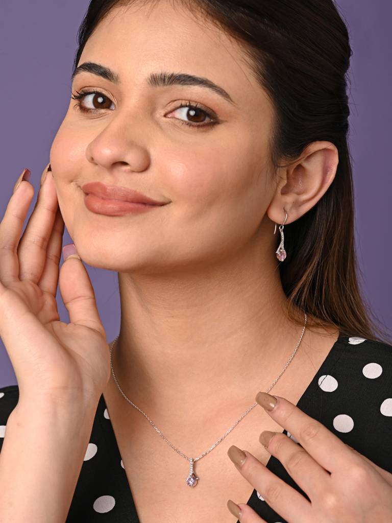 925 Silver Solitaire Jewellery Set | 925 Silver Solitaire Jewellery Set ...