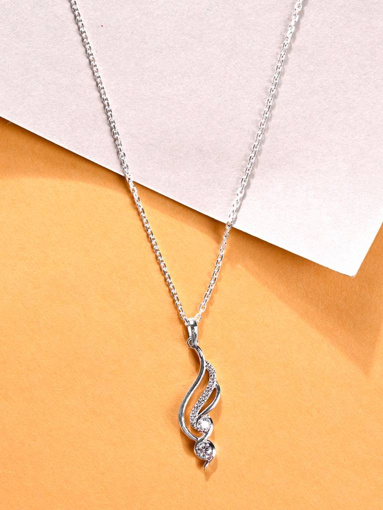 Clara 925 Silver Swirl Chain Necklace | Clara 925 Silver Swirl Chain ...