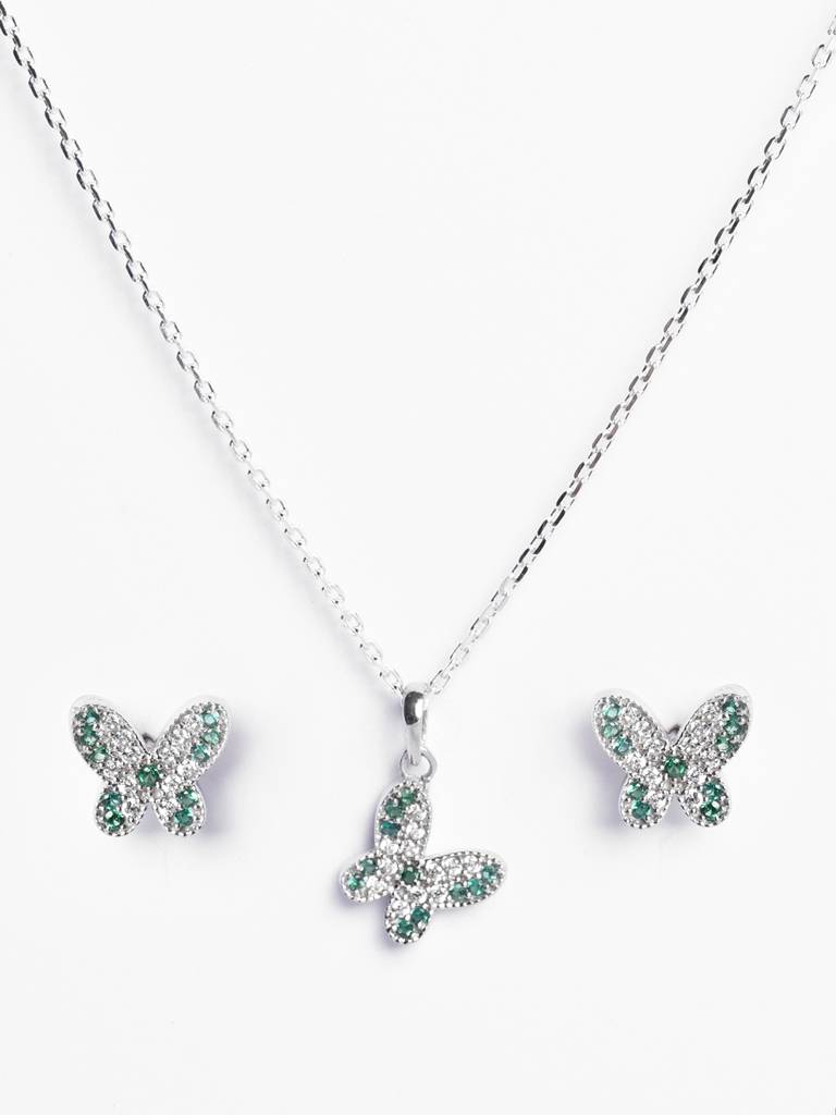 Clara 925 Silver Verde Butterfly Set | Clara 925 Silver Verde Butterfly ...